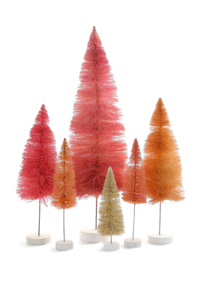 RAINBOW 10 PC CHRISTMAS MANTEL SET Brush Christmas Tree Sets, Garlands ...